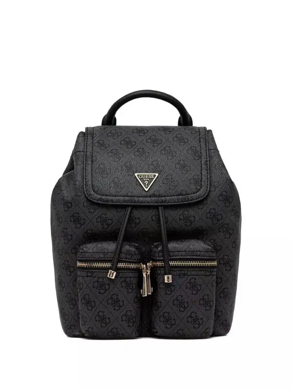 Guess Manhattan Monogram-pattern Backpack - Black