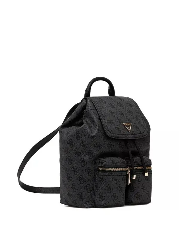 Guess Manhattan Monogram-pattern Backpack - Black