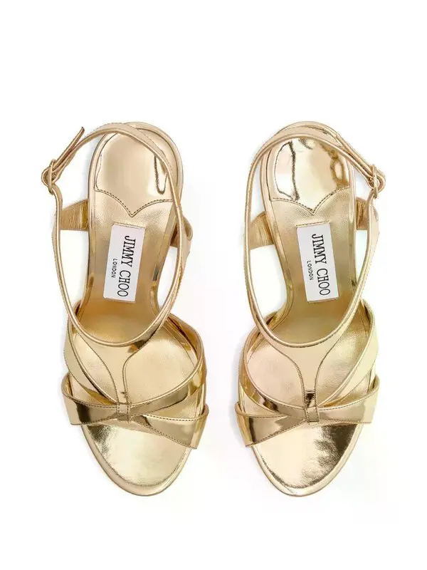 JIMMY CHOO Késia Platform Strap Sandals - Gold