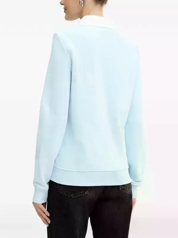 Karl Lagerfeld Embroidered-logo Collar Polo Shirt