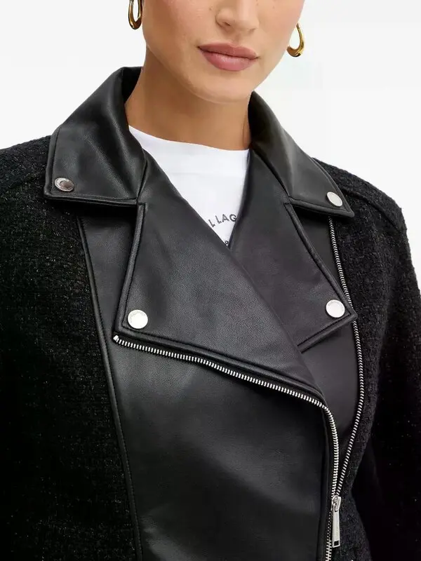 Karl Lagerfeld Zipped Logo-plaque Jacket