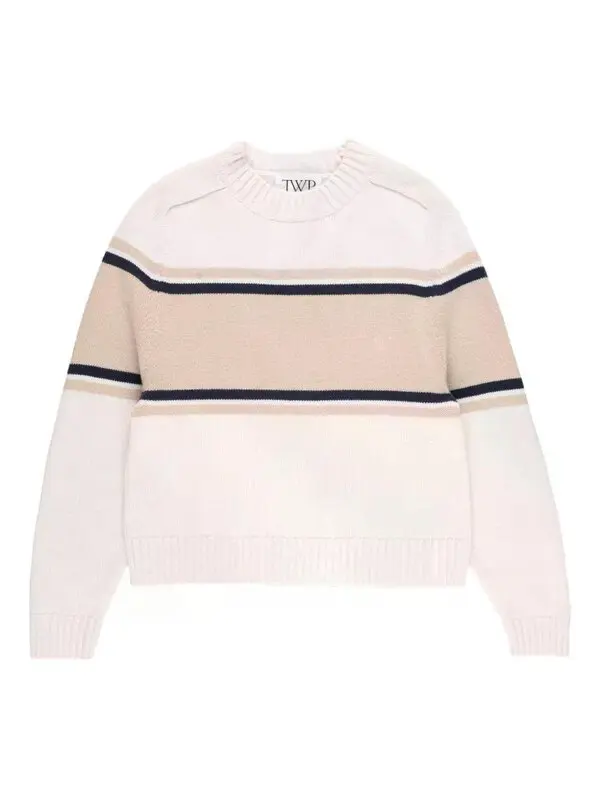 TWP Striped Crew-neck Sweater