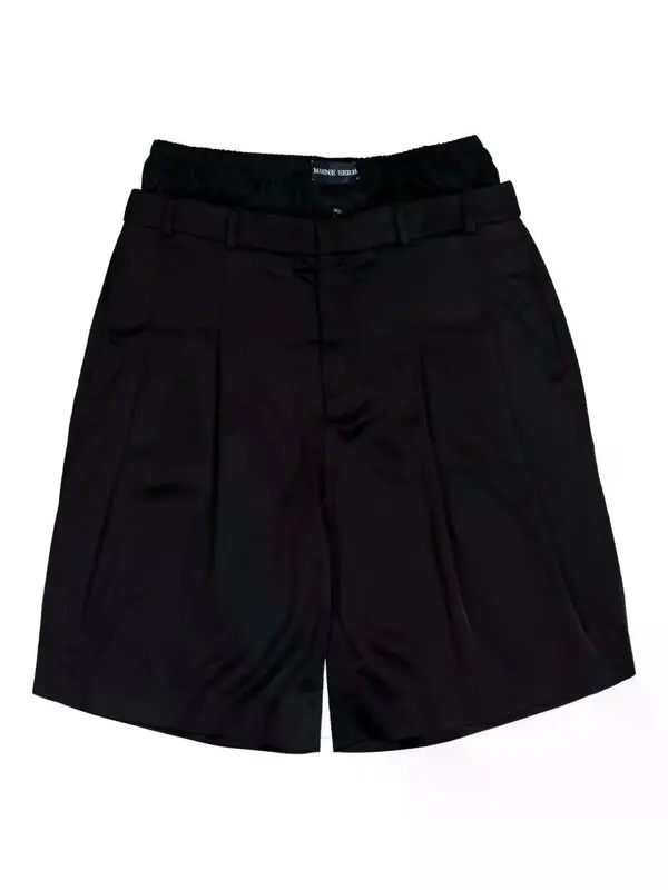 MARINE SERRE Waisted-detail Draped Shorts
