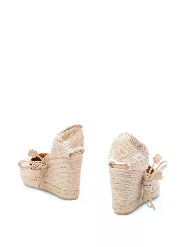 CastaÑer Flower Tie Wedge Espadrilles