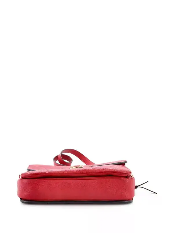 LOUIS VUITTON Pochette Metis Monogram Empreinte Leather Crossbody Bag - Red