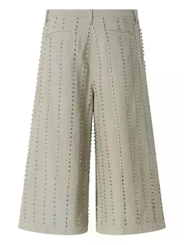 Pinko Embellished Cropped Trousers - Grey