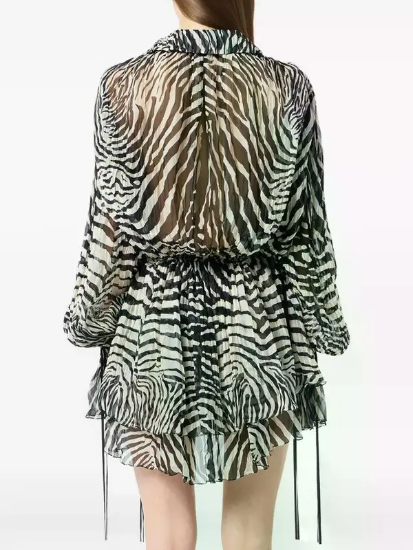 Blumarine Zebra-print Mini Dress - Black