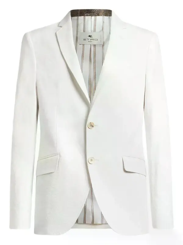 Etro Single-breasted Blazer - White
