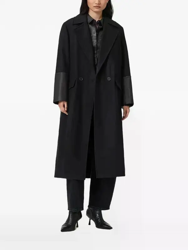 ALLSAINTS Sellma Long-sleeve Coat - Black