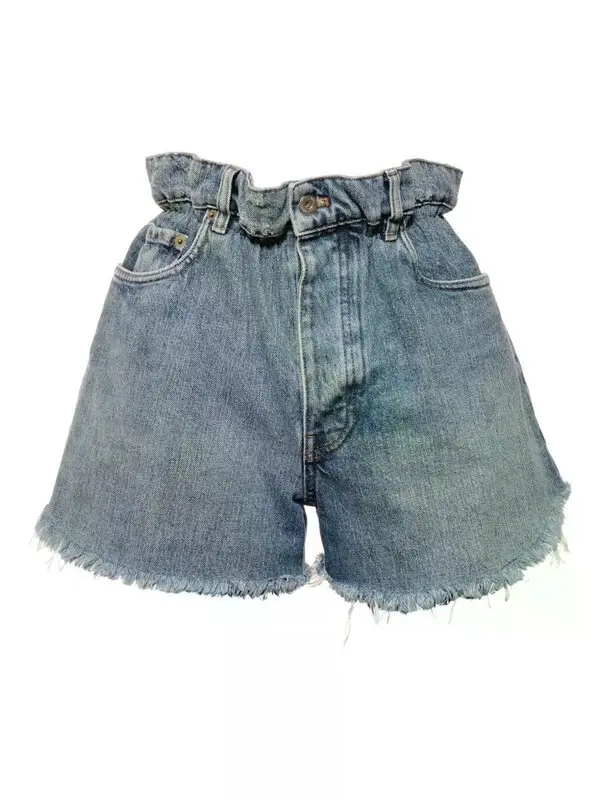 Miu Miu 2021 Logo Denim Shorts