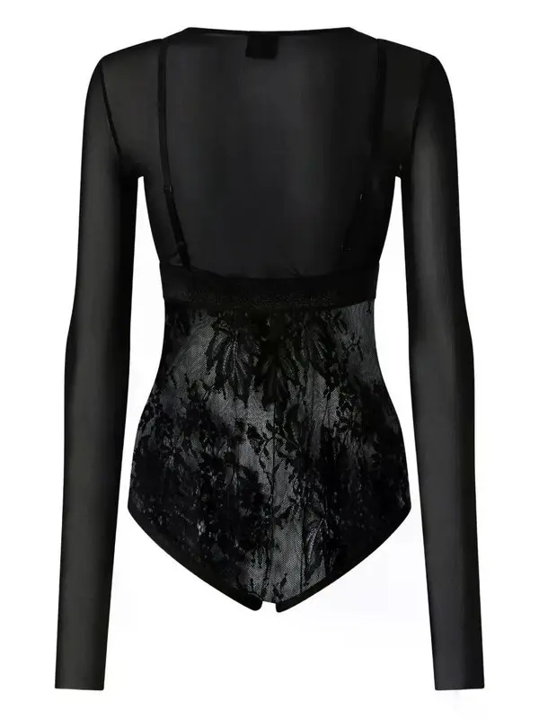 Pinko Lace-panel Long-sleeve Bodysuit