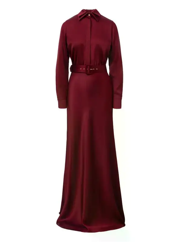 IL VOLO Kate Belted Maxi Dress - Red