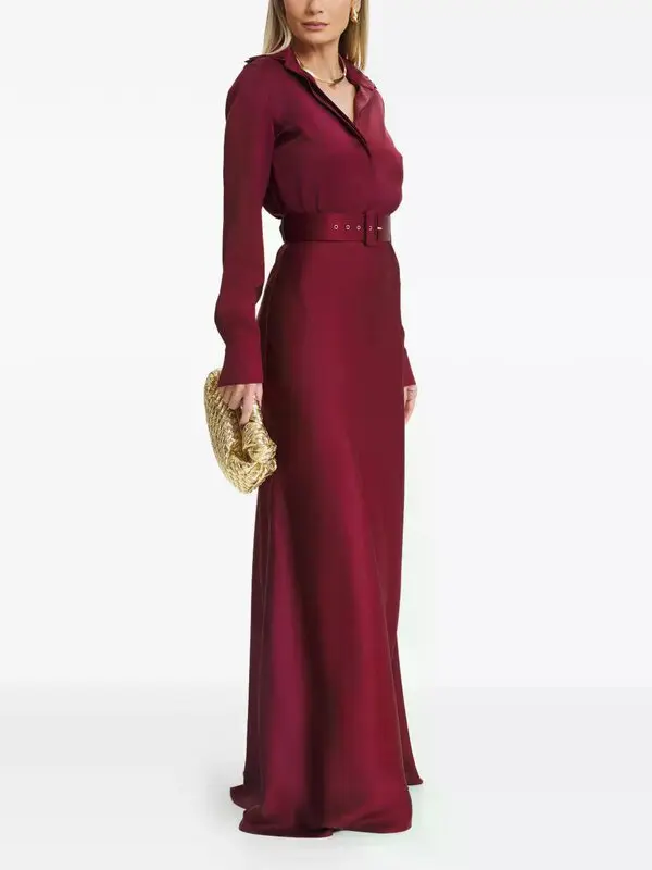 IL VOLO Kate Belted Maxi Dress - Red