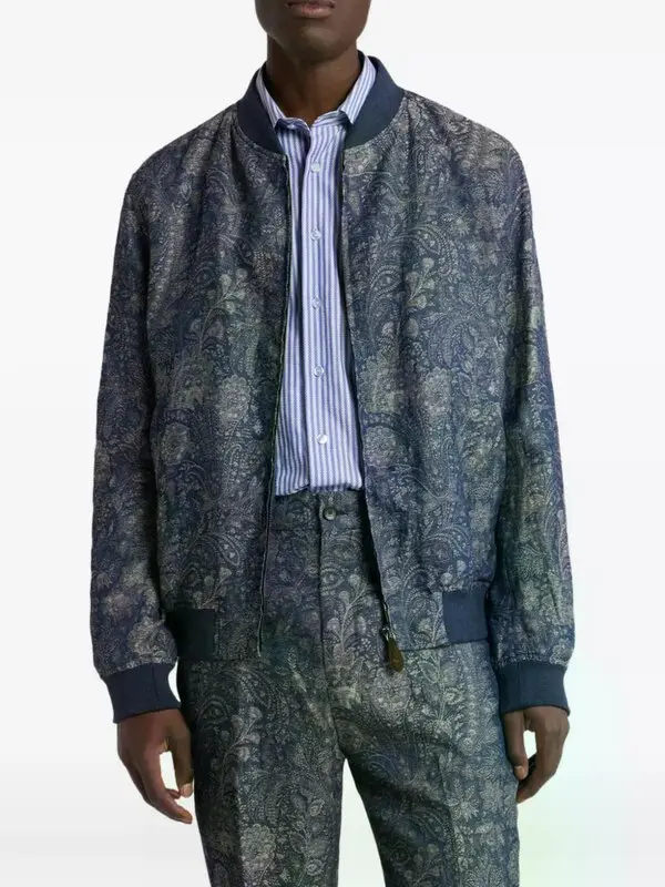 Etro Jacquard Paisley Bomber Jacket
