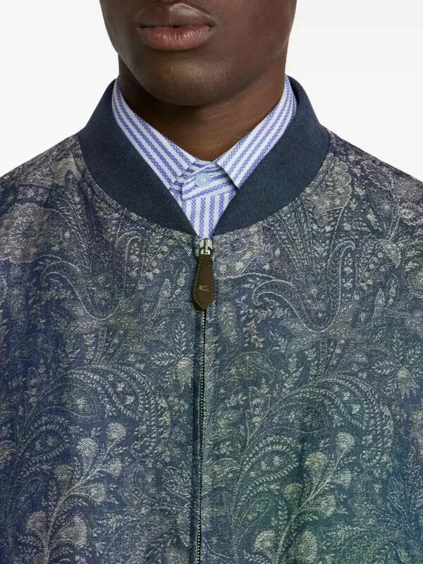 Etro Jacquard Paisley Bomber Jacket