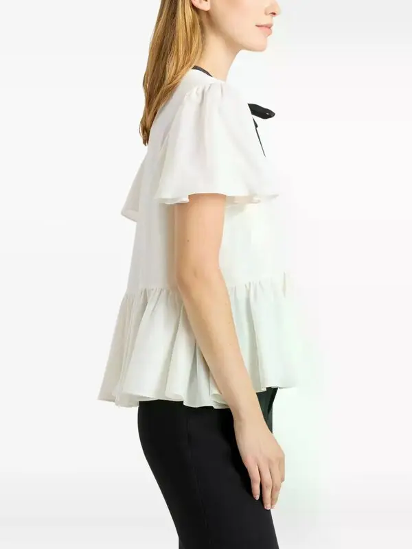 Cinq À Sept Heloise Ruffled Top - White