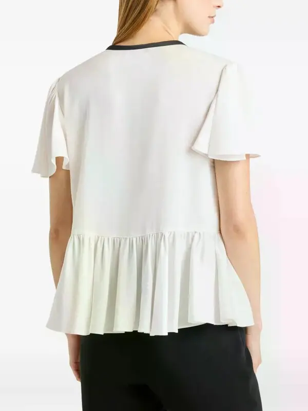 Cinq À Sept Heloise Ruffled Top - White