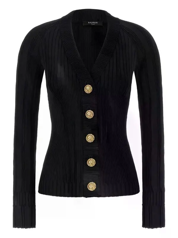 Balmain Button-up Cardigan - Black