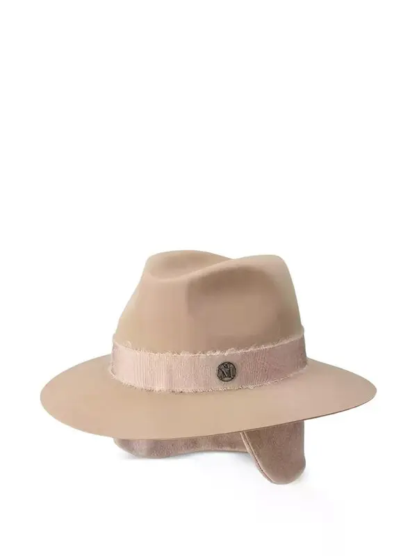 MAISON MICHEL Henrietta Ribbon-trim Fedora - Neutrals
