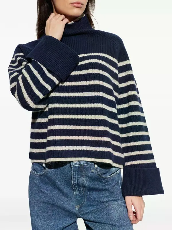 Rag & Bone Striped Roll-neck Sweater - Blue