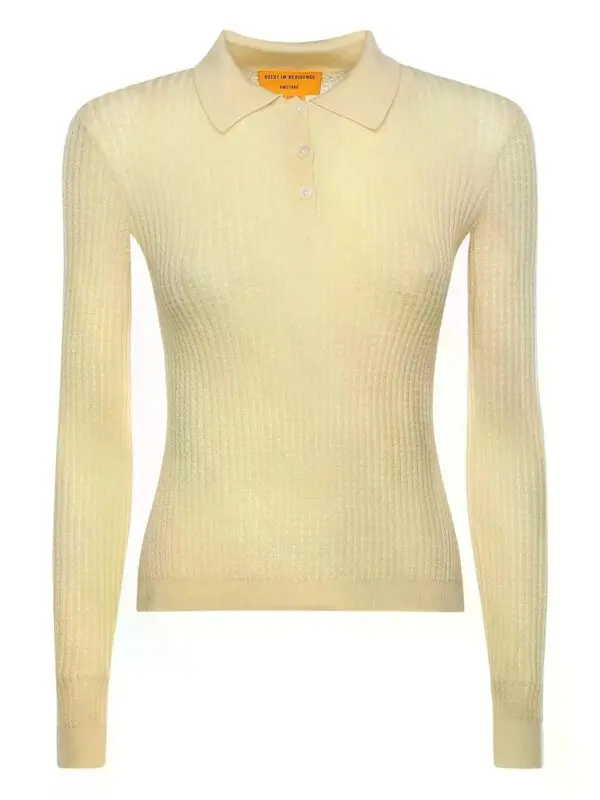 Guest In Residence Shrunken Polo Top - Yellow