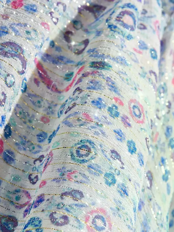 Rococo Sand Puff-sleeve Printed Top