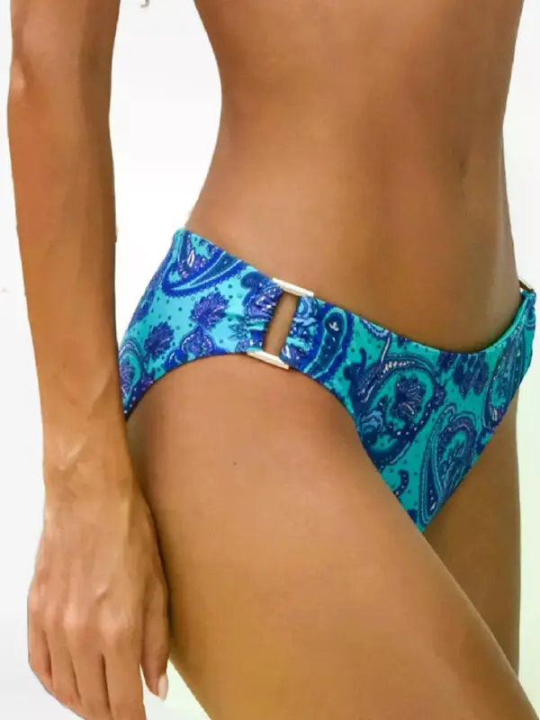 CAHA CAPO DUBAI Paisley Bikini Bottoms With Metal Detail