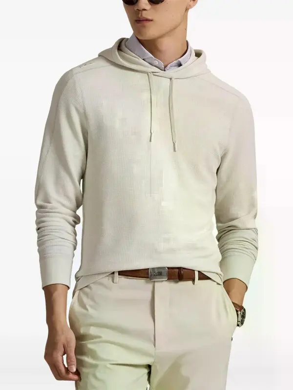 Rlx Ralph Lauren Waffle-knit Drawstring Hoodie