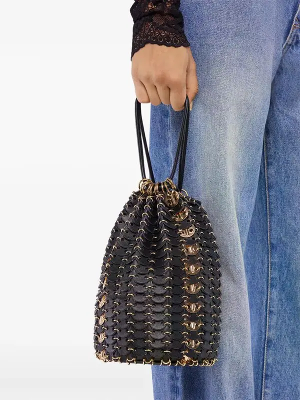 Rabanne Iconic Discs Bucket Flip Bag