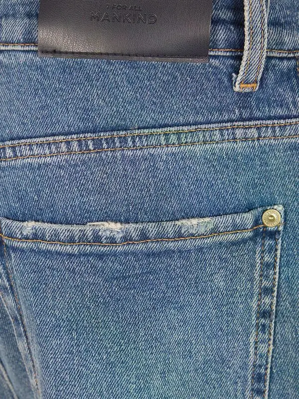 7 For All Mankind Distressed Five-pocket Jeans