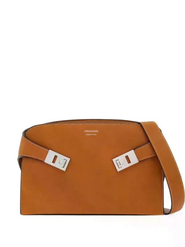 FERRAGAMO Small Hug Messenger Bag - Brown