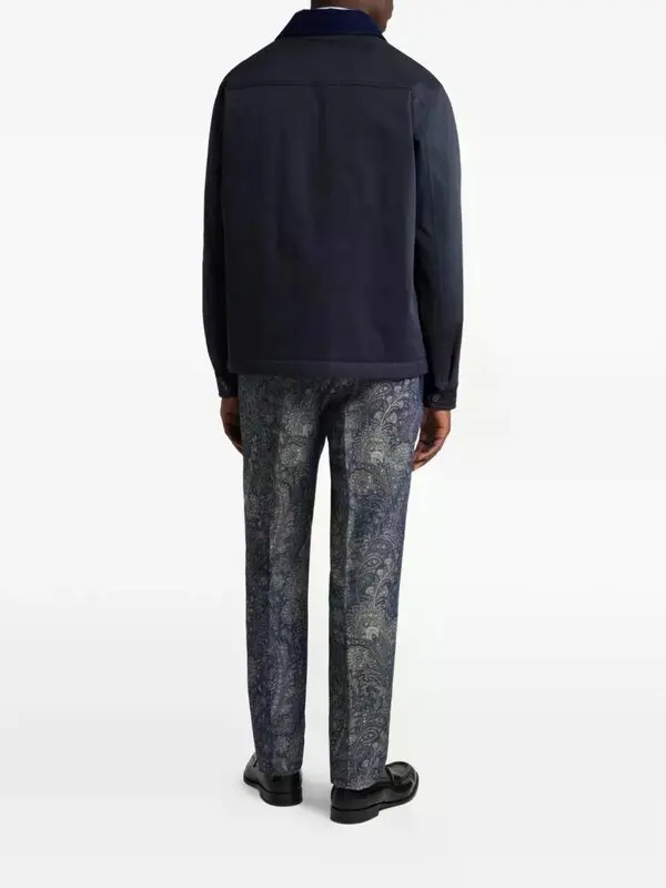 Etro Logo-embroidered Jacket - Blue
