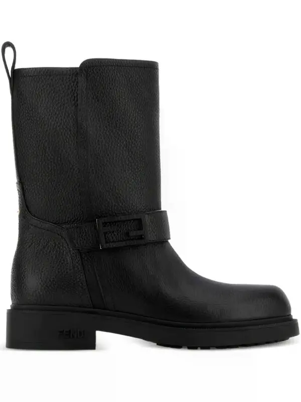 Fendi Leather Buckle Boots