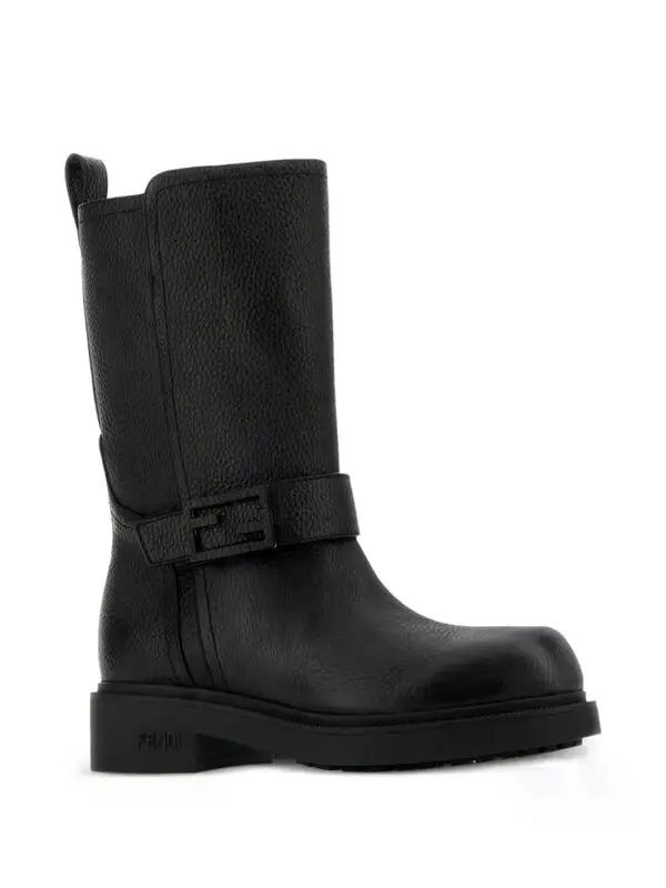 Fendi Leather Buckle Boots