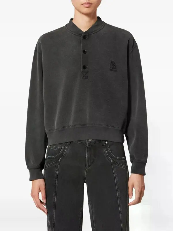 MARANT ETOILE Simony Embroidered Sweatshirt - Grey