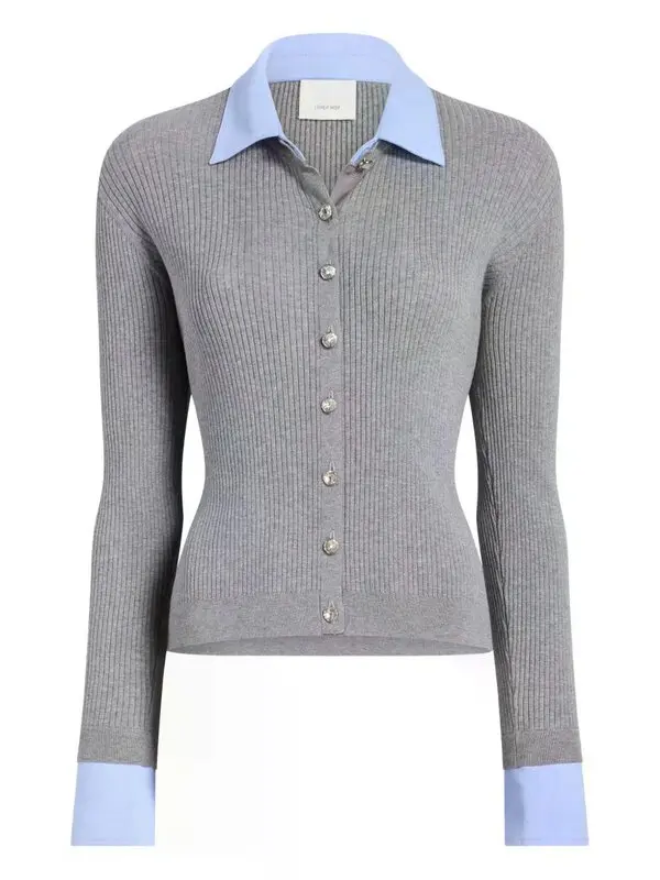 Cinq À Sept Soma Ribbed Buttoned Cardigan