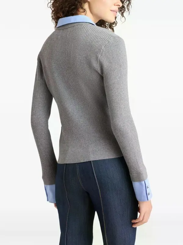 Cinq À Sept Soma Ribbed Buttoned Cardigan