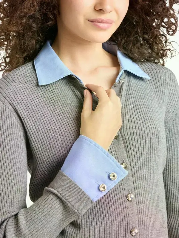 Cinq À Sept Soma Ribbed Buttoned Cardigan