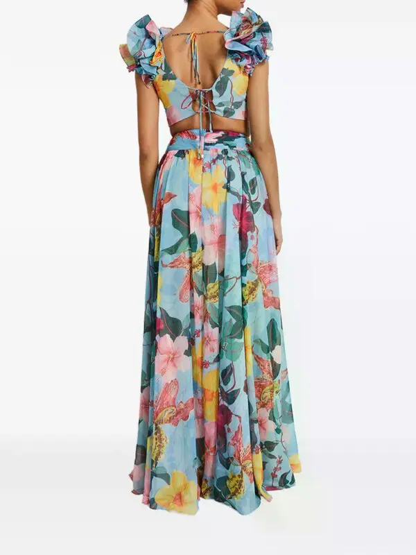 PatBO Floral Maxi Dress - Blue