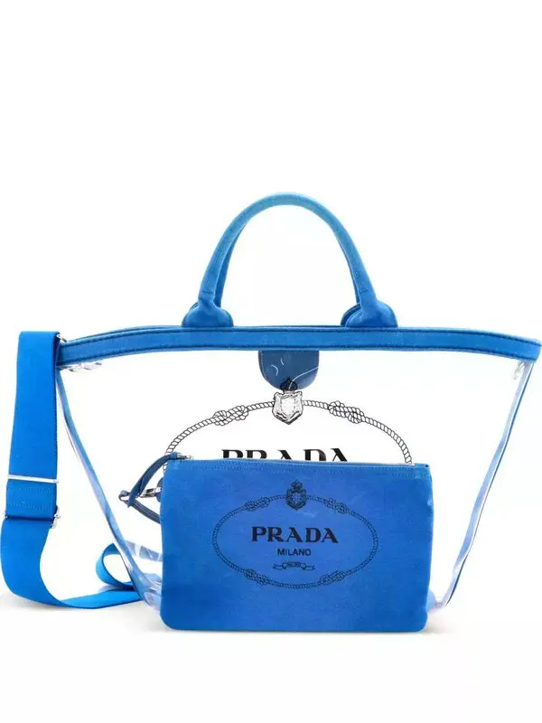 Prada Logo Pvc Tote Bag