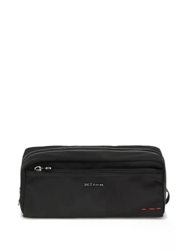 Kiton Zip-fastening Wash Bag - Black