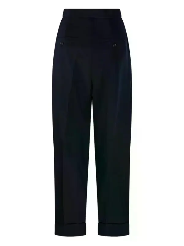 Max Mara Cuffed Pleated Trousers - Blue