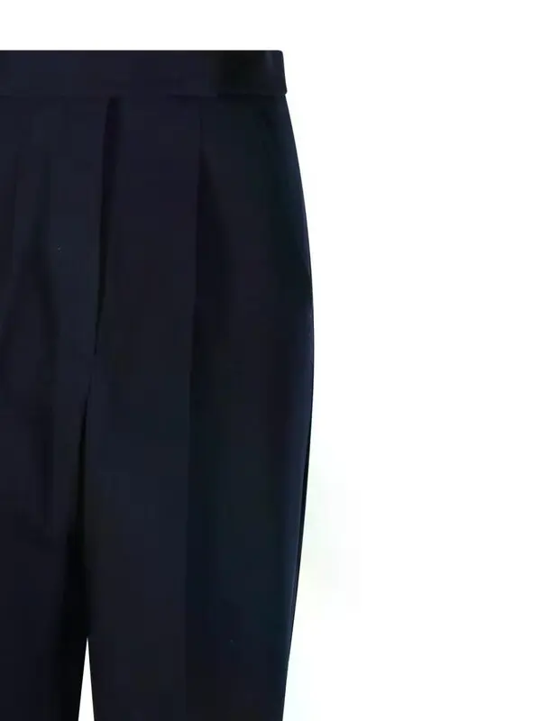 Max Mara Cuffed Pleated Trousers - Blue