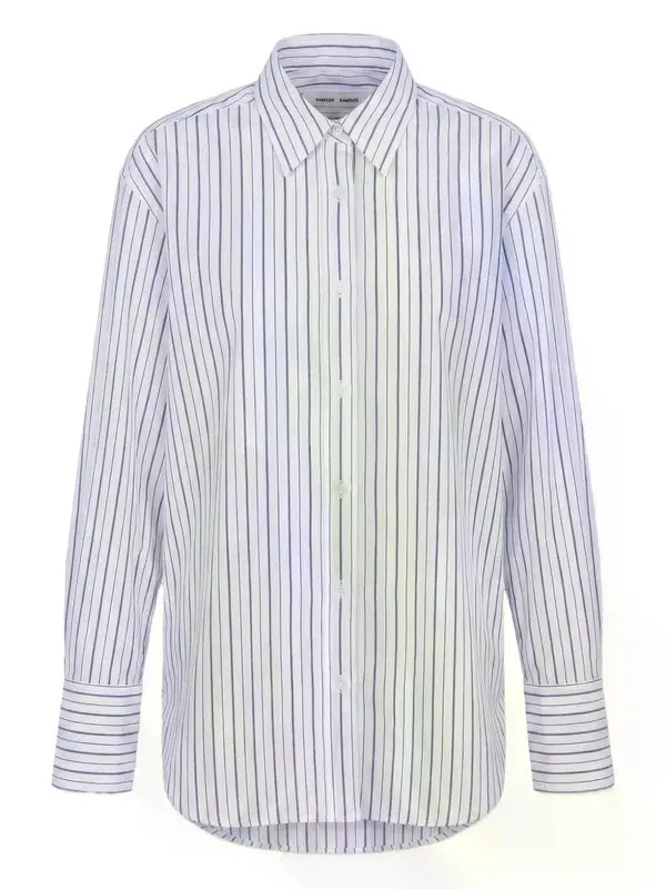 SAMSOE SAMSOE Striped Button-down Shirt