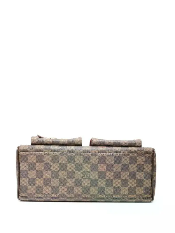 LOUIS VUITTON Damier Ébene Manhattan Pm Tote Bag - Brown