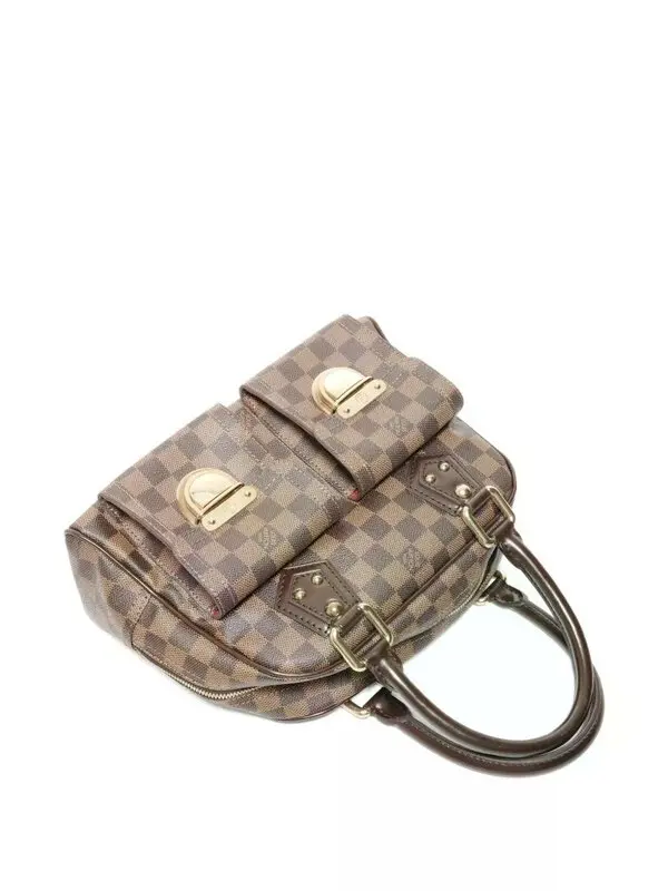 LOUIS VUITTON Damier Ébene Manhattan Pm Tote Bag - Brown
