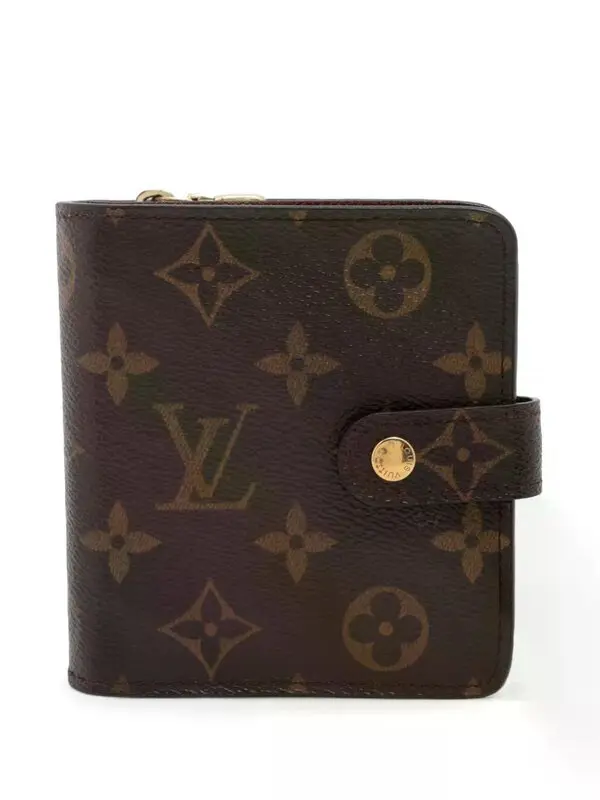 LOUIS VUITTON 2001 Monogram Compact Wallet - Brown