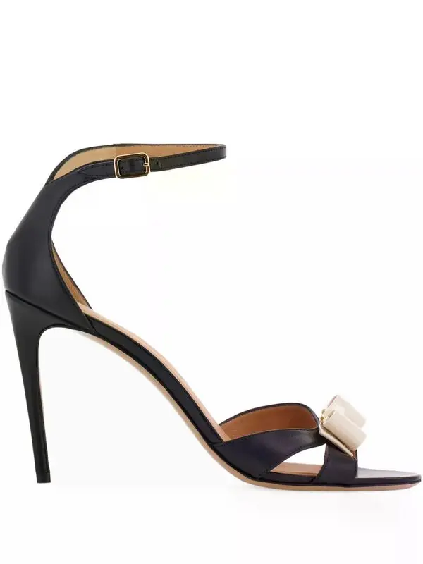 FERRAGAMO 90mm Vara Bow Sandals - Black