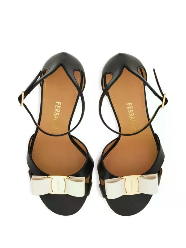 FERRAGAMO 90mm Vara Bow Sandals - Black