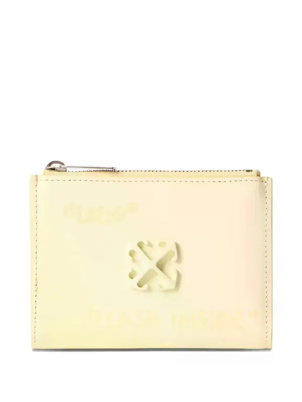 Off-White Jitney Quote Bi-fold Wallet - Neutrals